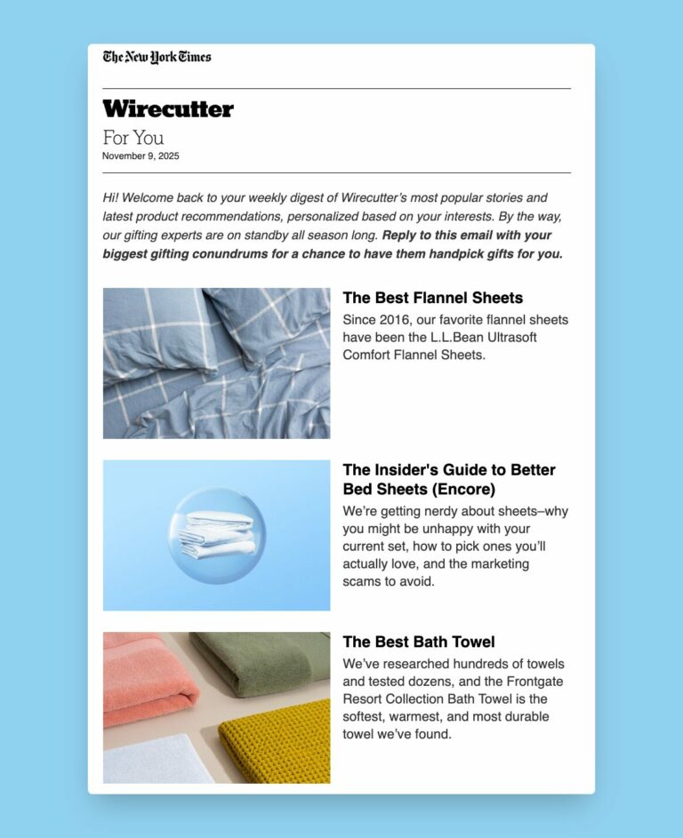 How NYT Wirecutter shipped a personalized newsletter in 4 weeks ...